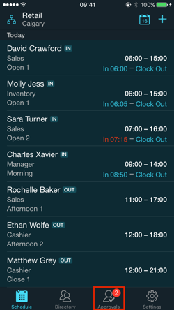 Approving Shift Exchange Requests